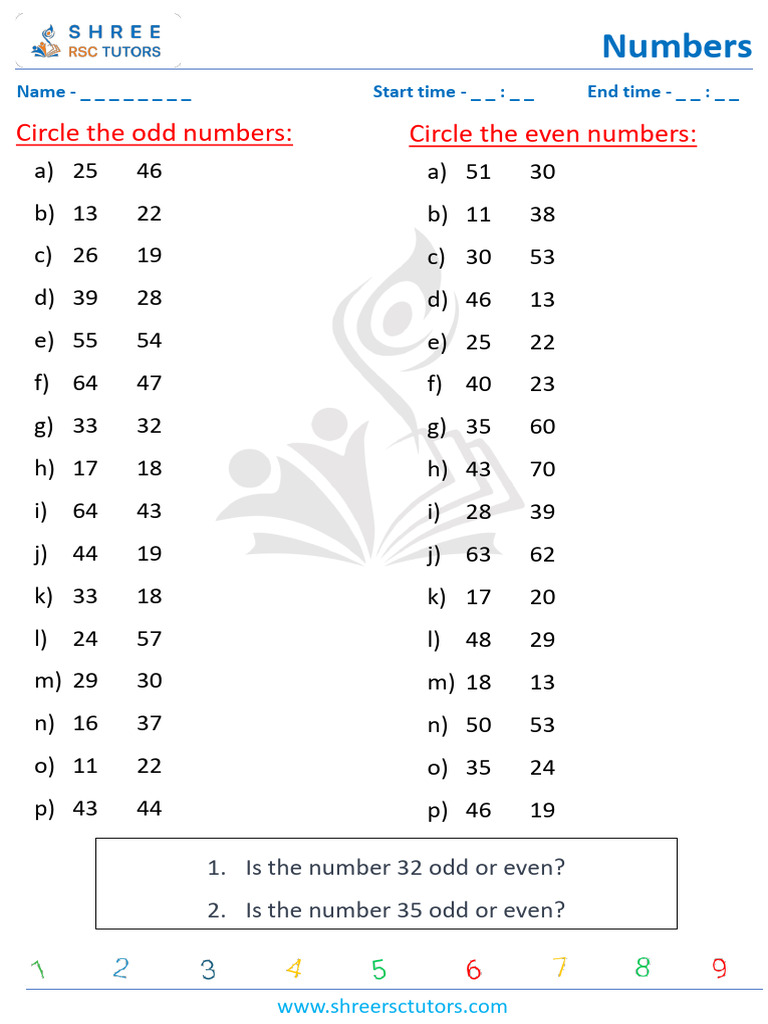 Odd and Even Numbers | PDF