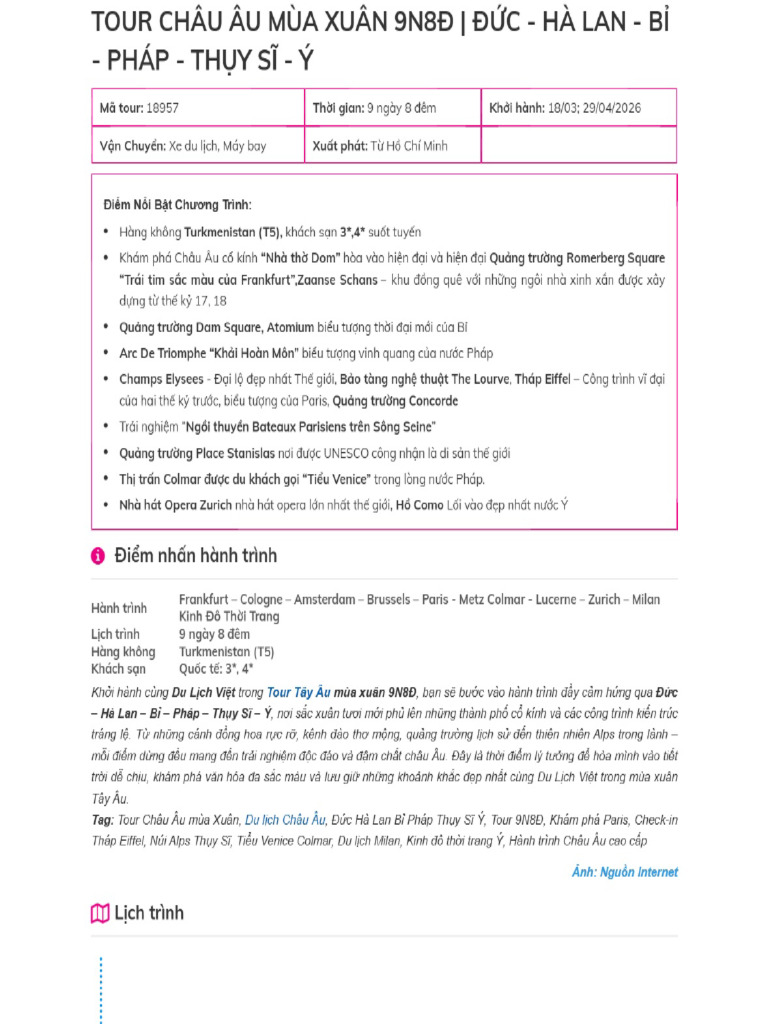DLV Tour 18957 | PDF