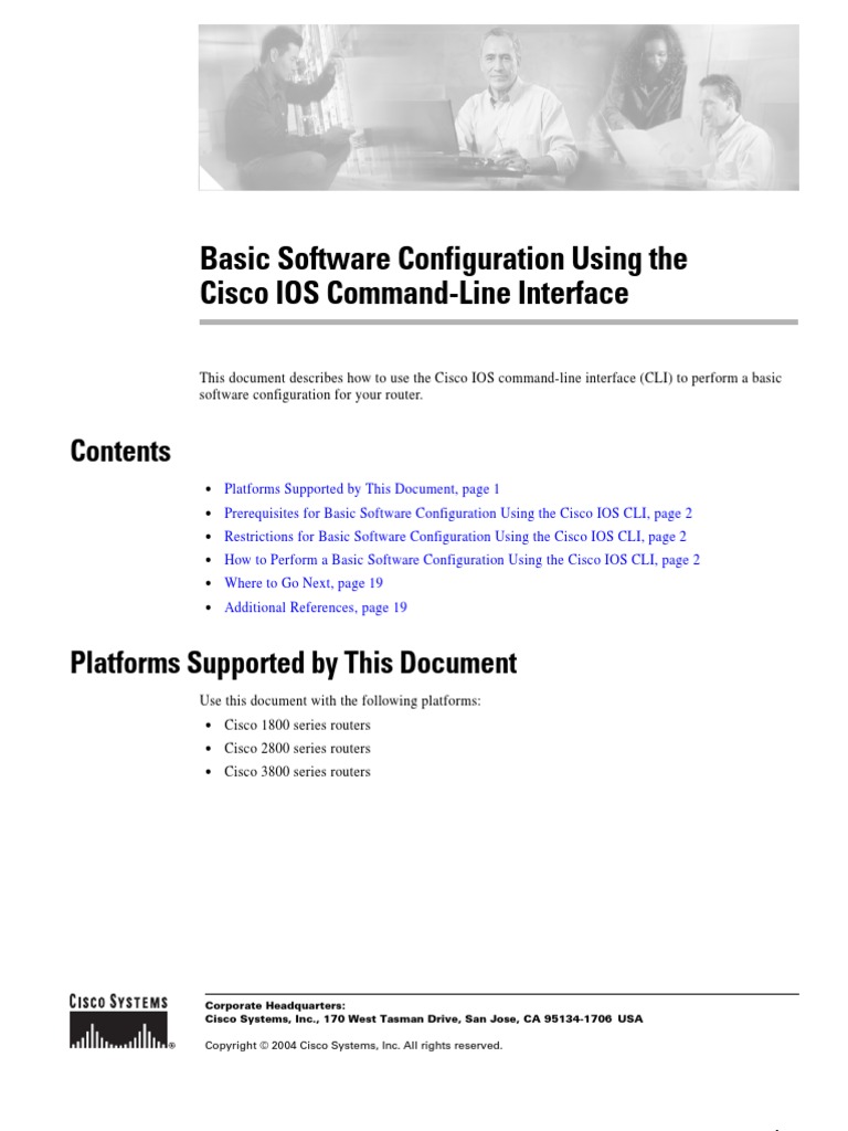 Basic Config Using Cisco Ios Command Line Interface Pdf Command Line Interface Ip Address