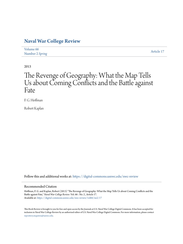The Revenge of Geography_ What the Map Tells Us About Coming Conf | PDF