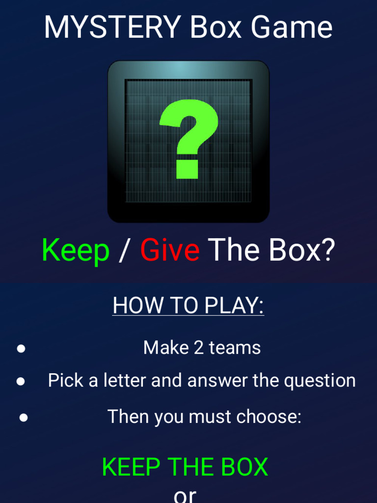 Gamified PPT 3 - Mystery-Box | PDF