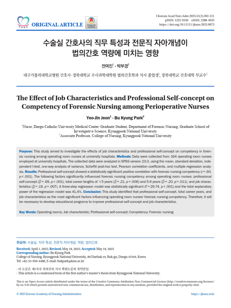 The Effect of Job Characteristics and Professional Self-concept ...
