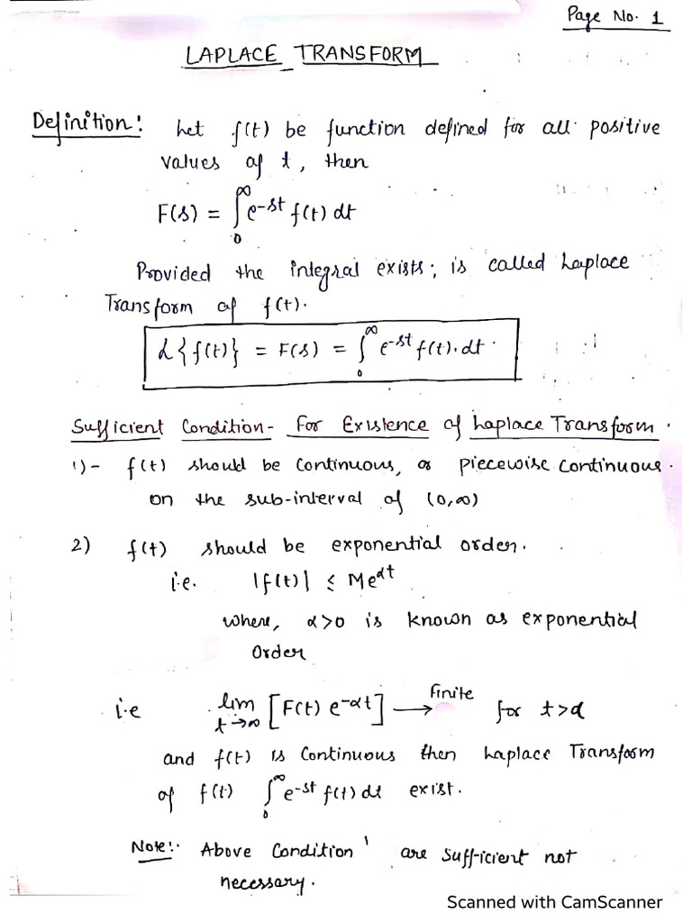 Laplace Transform | PDF
