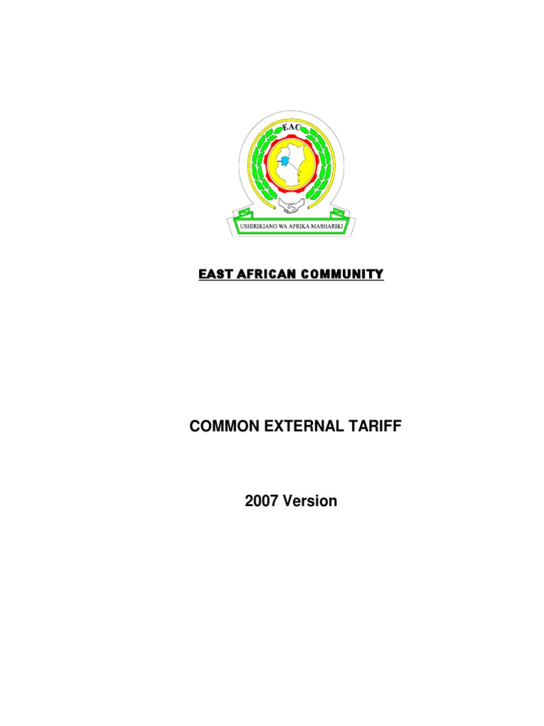 EAC Externaltariff2007 | PDF | Tuna | Textiles