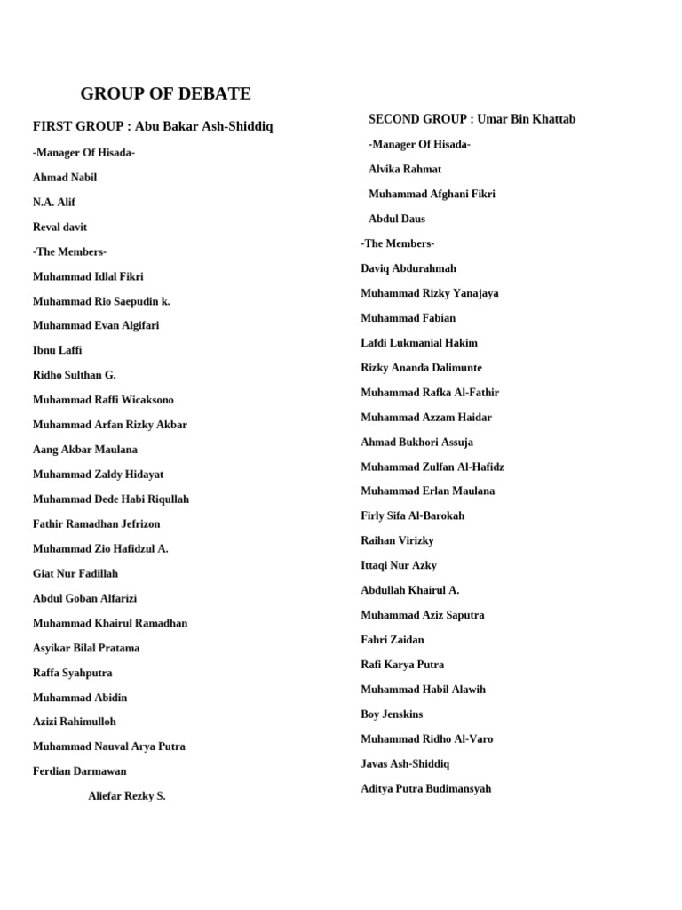 Group of Debate Boy | PDF