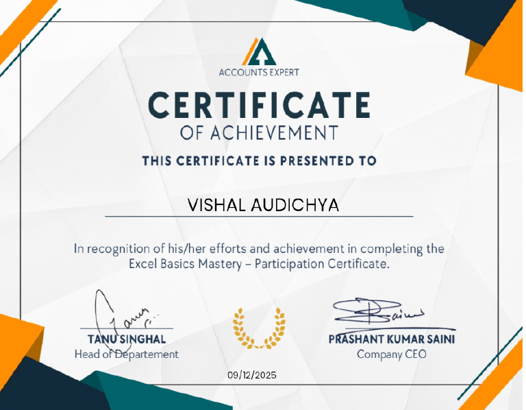 Excel Certificate | PDF