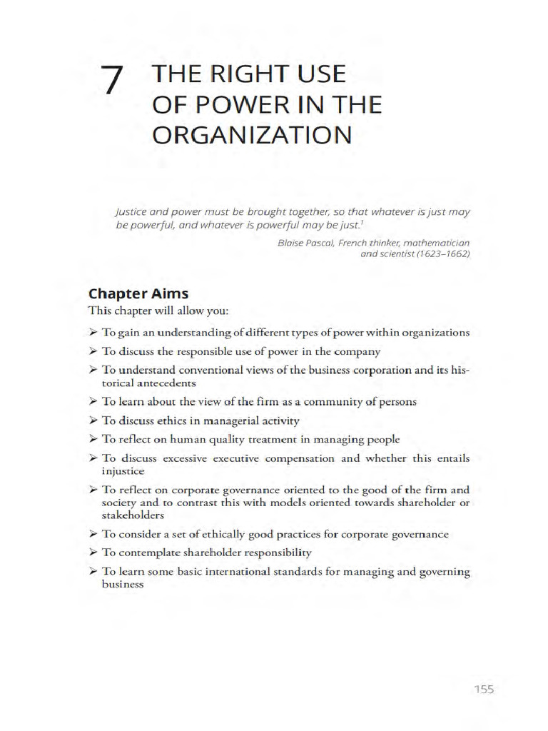 The Right Use of Power in The Organization | PDF