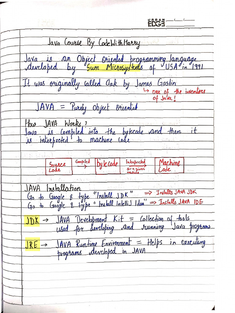 Java Complete Notes | PDF