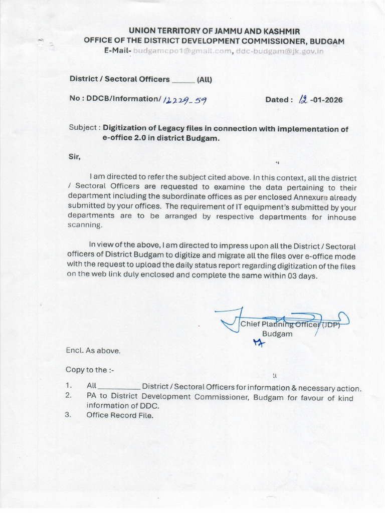Digitization of Files On E-Office 2.0 | PDF