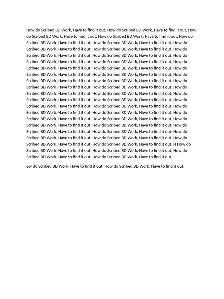 How Do Scribed BD Work | PDF