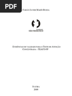 Testes de Atenção Difusa: TADIM e TEDIF | PDF | Psicologia | Tempo
