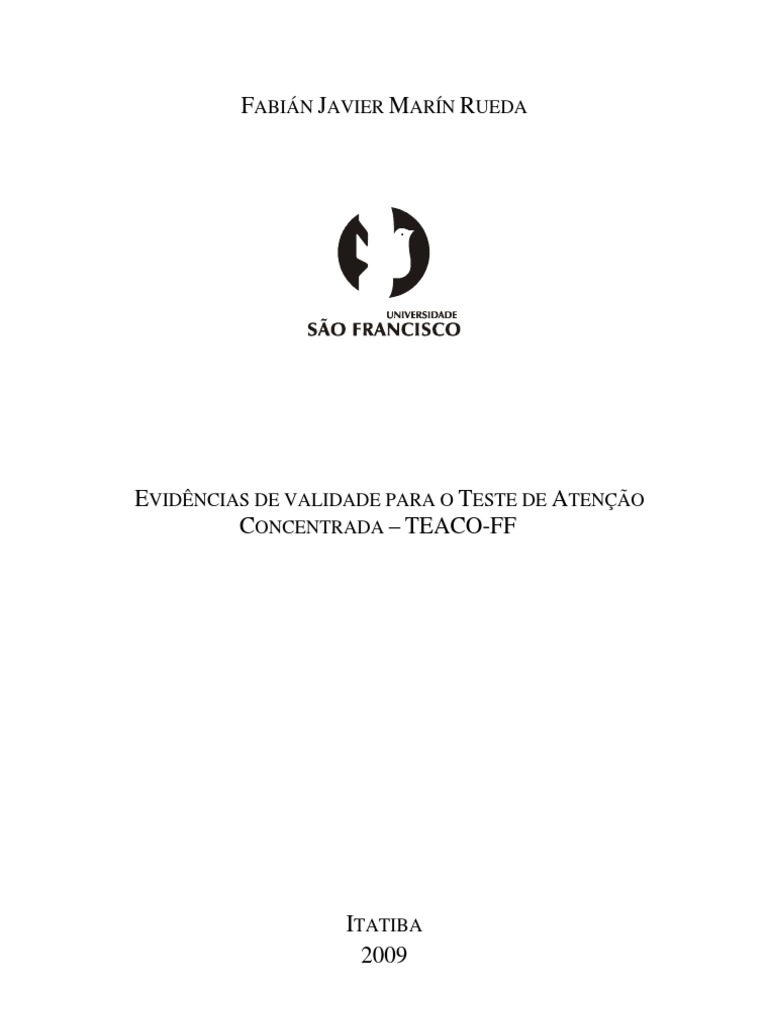 Teste de Atenção Concentrada - TEACO | PDF | Tráfego | Homo Sapiens Teste de Atenção Concentrada - TEACO | PDF | Tráfego | Homo Sapiens