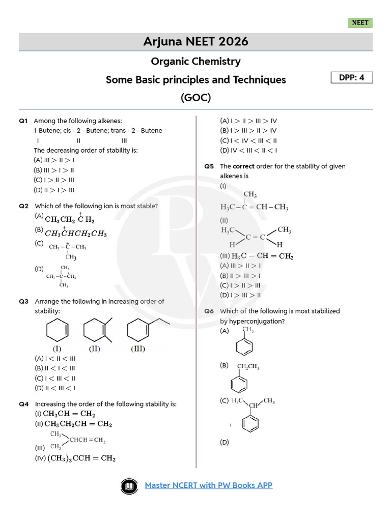 Some Basic Principles and Techniques GOC DPP 04 of Lecture 11 PDF | PDF ...