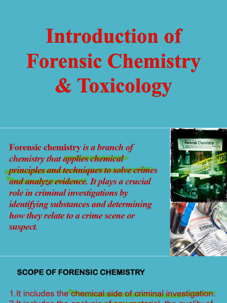 Chapter 1. Introduction of Forensic Chemistry DNA Toxicology | PDF ...