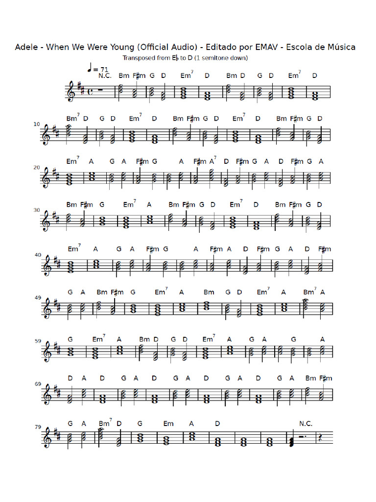 Adele - When We Where Young - RéM | PDF