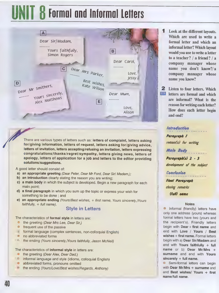 Successful Writing Unit 8 Letter Writing | PDF | Madam