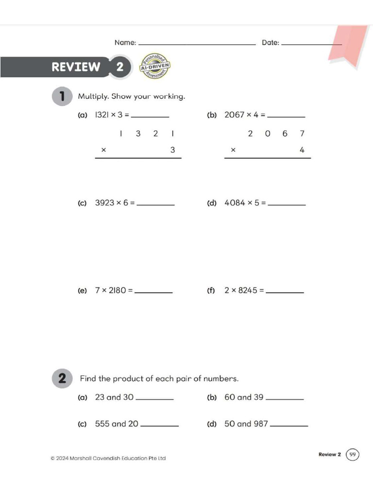 Review Multiplication and Division | PDF