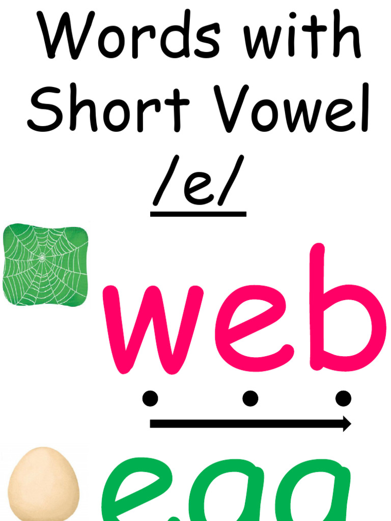 Short Vowel e Words | PDF