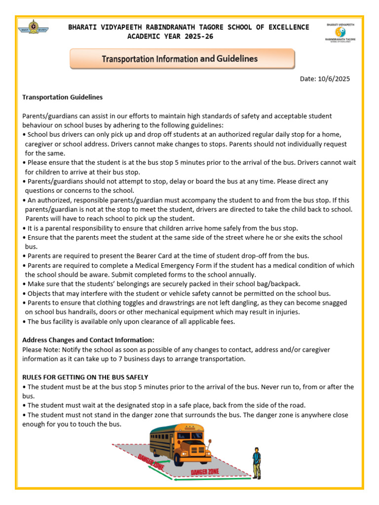Transportation Information and Guidelines-C-9-June 09 | PDF | School ...