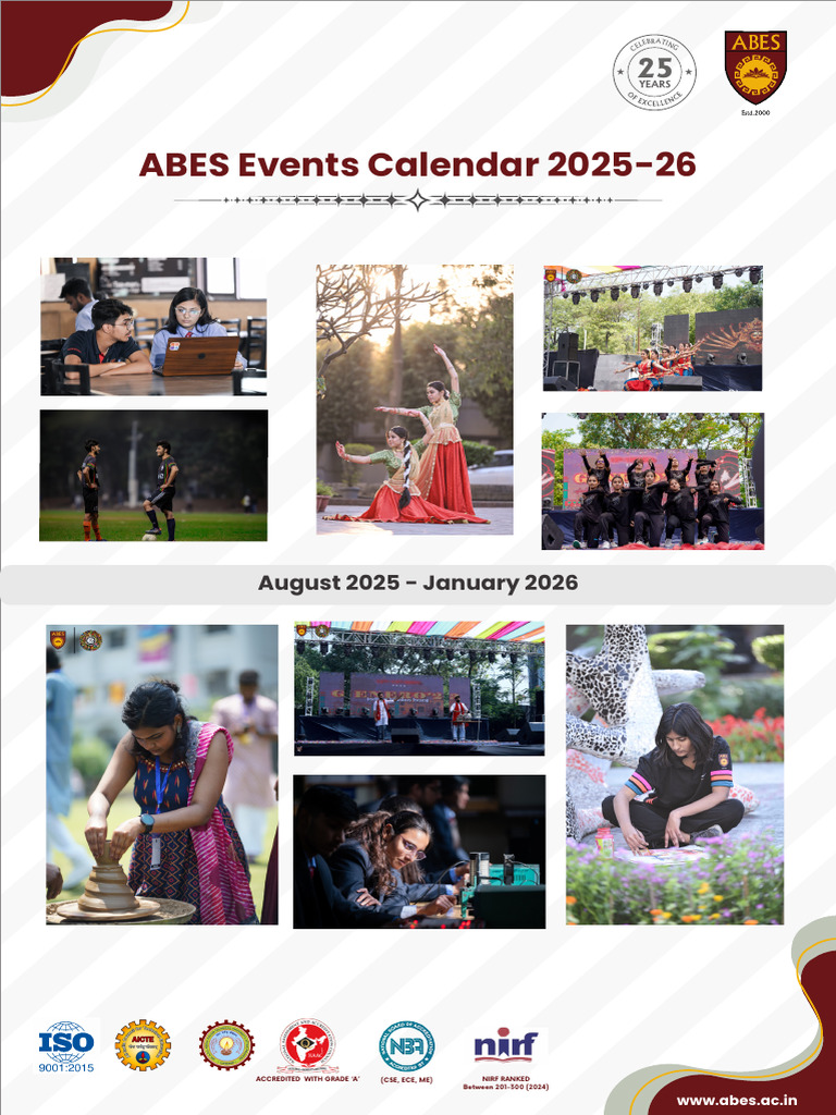 Digital Calendar (Aug 2025 To Jan 2026) | PDF