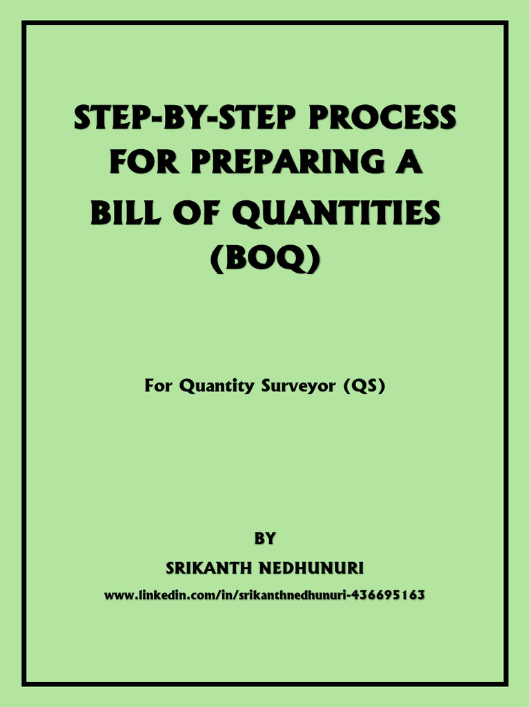 BOQ (Bill of Quantities) Made Simple | PDF