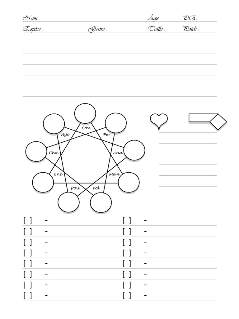 Feuille Perso v1.0 | PDF
