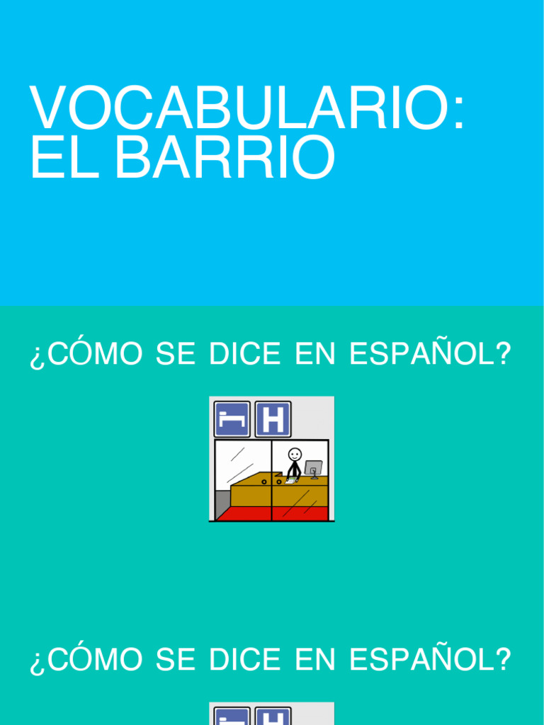 SN Vocabulario El Barrio | PDF