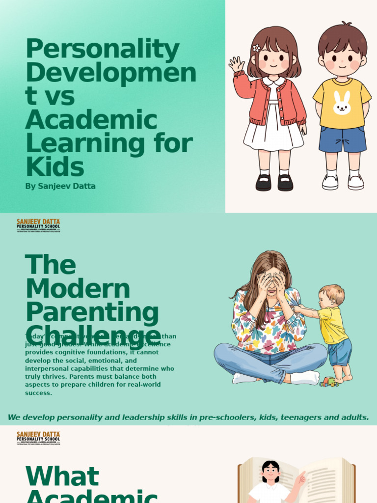 Personality Development Vs Academic Learning For Kids | PDF ...