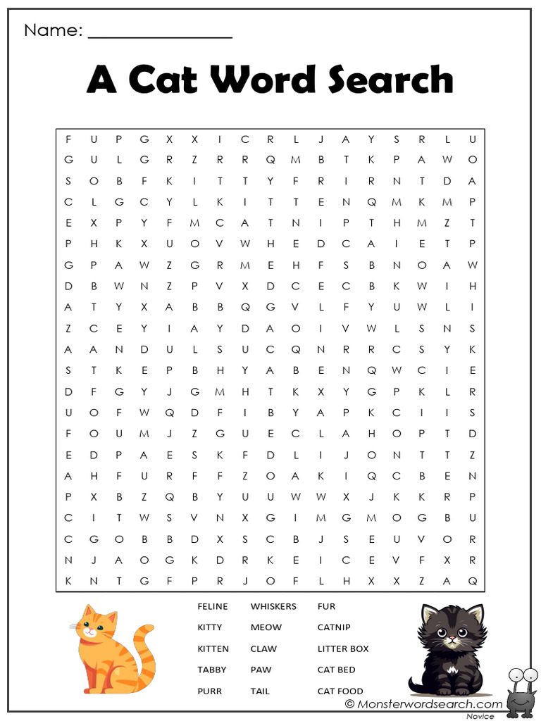 A Cat Word Search | PDF