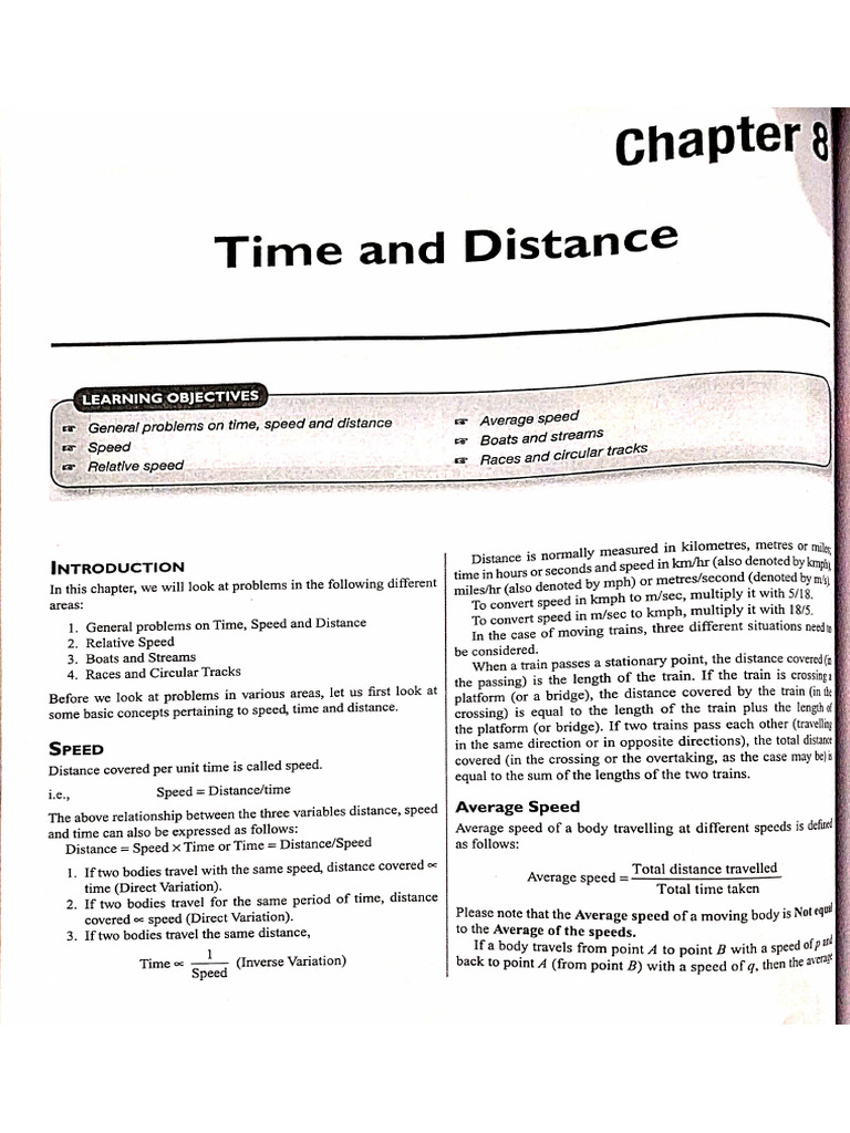 Time, Distance, Speed | PDF