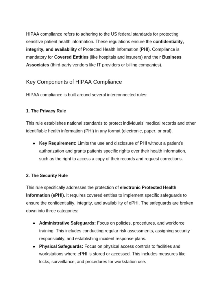 Hippa Complance | PDF | Health Insurance Portability And Accountability ...