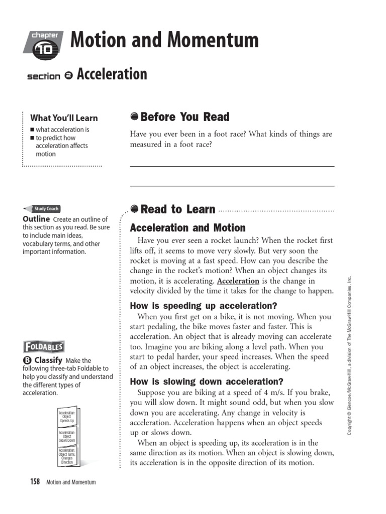 10 Motion and Momentum Part 2 | PDF | Acceleration | Velocity