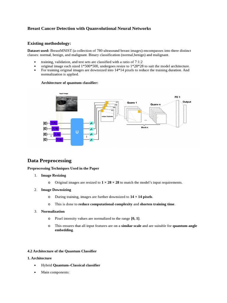 Breast Cancer Detection With Quanvolutional Neural Networks | PDF ...