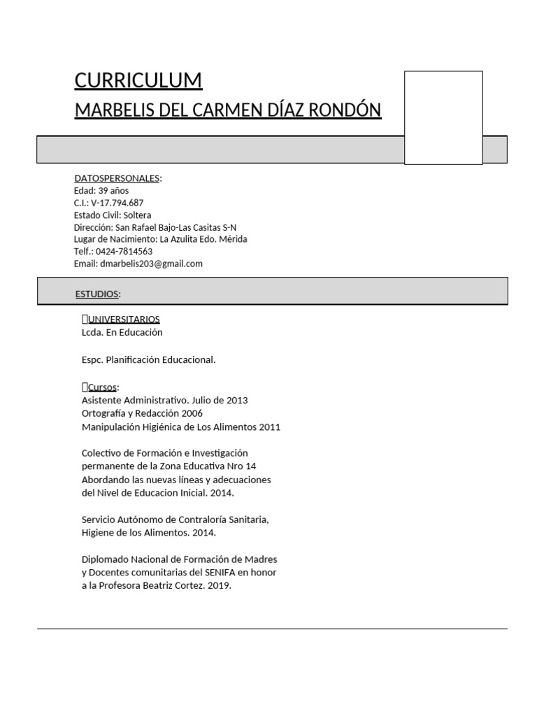 Curriculum Marbelis | PDF