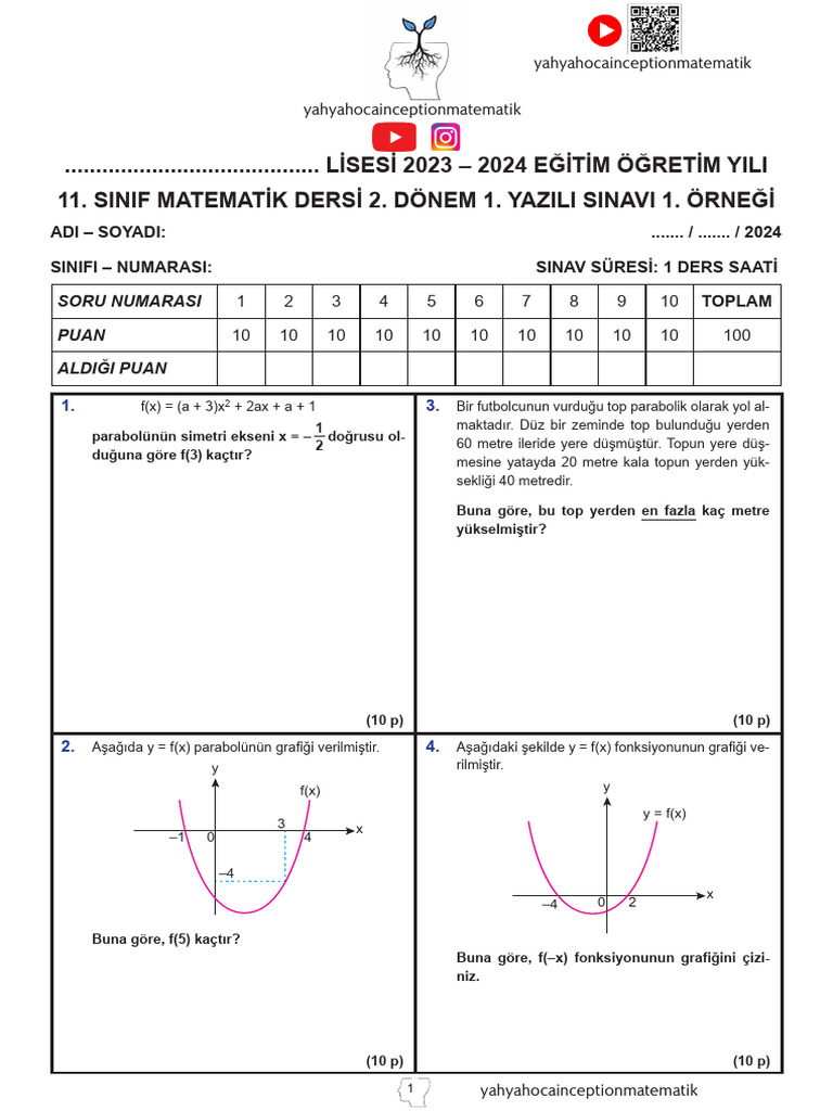 11.sınıf 2.dönem 1.yazılı | PDF