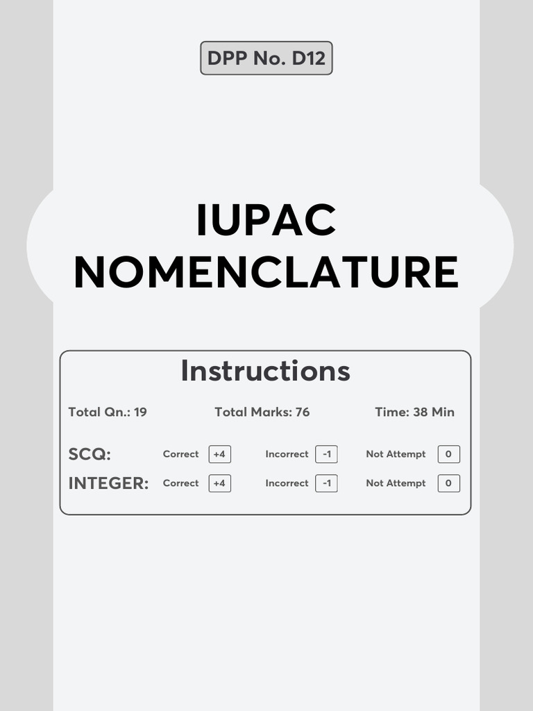 IUPACNOMENCLATURED12 | PDF | Ketone | Chemistry