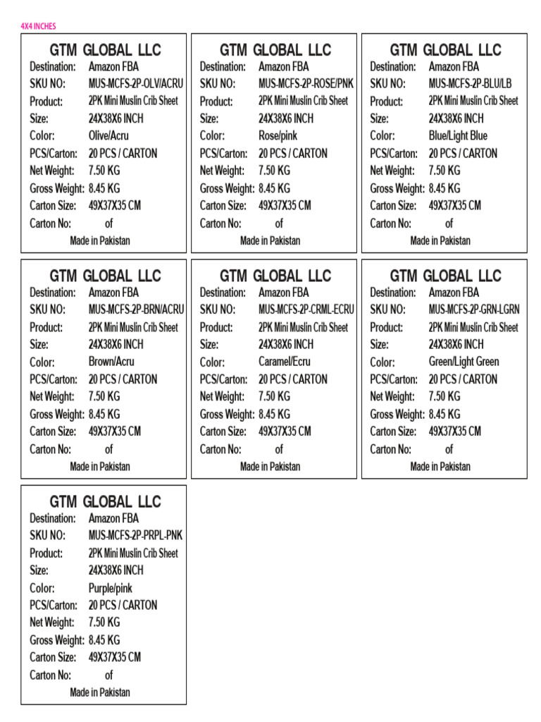 Shipping Marks 12011332 Copy | PDF | Color