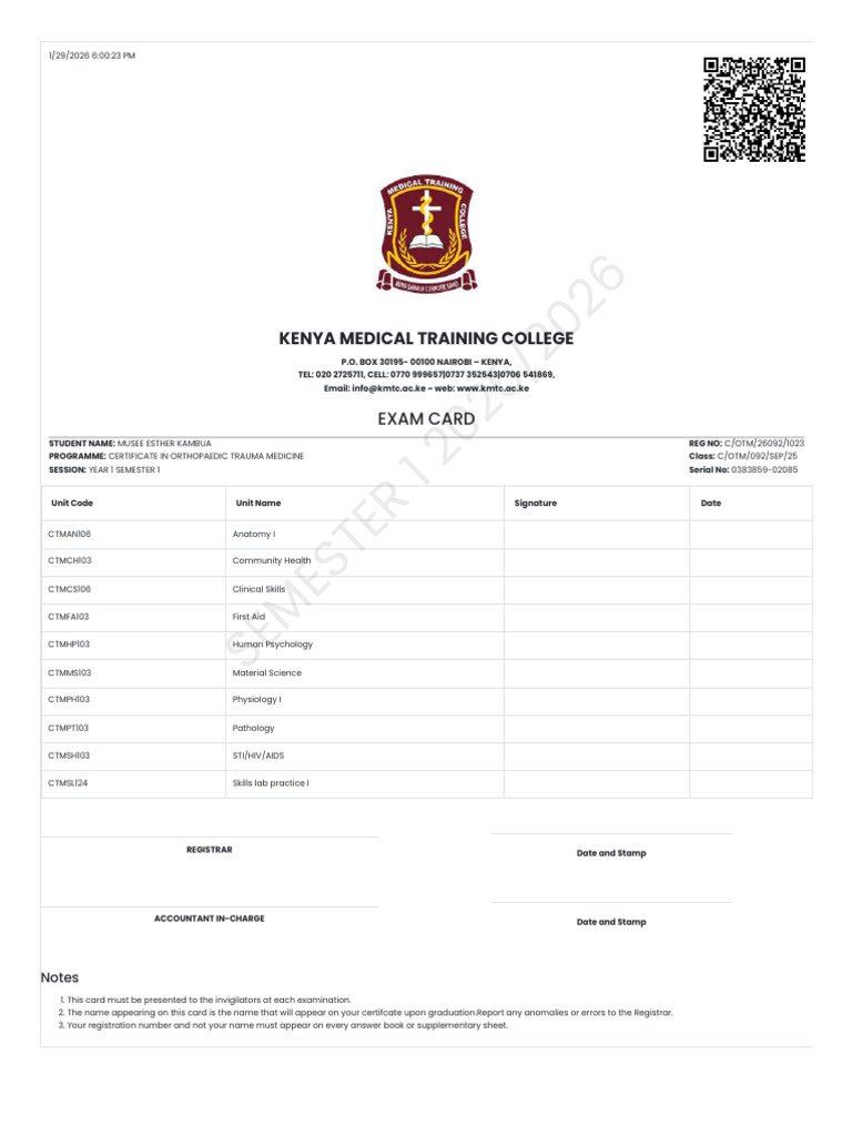Kenya Medical Training College | PDF | Health Sciences | Medicine