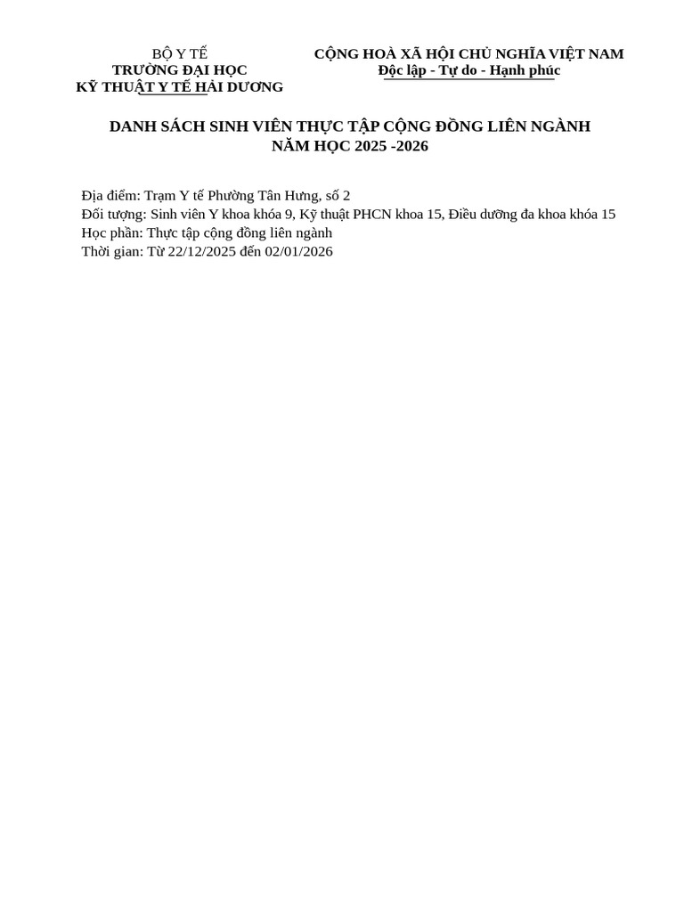 Danh sa%CC%81ch sinh vie%CC%82n TTTC%C4%90 2025-2026 | PDF