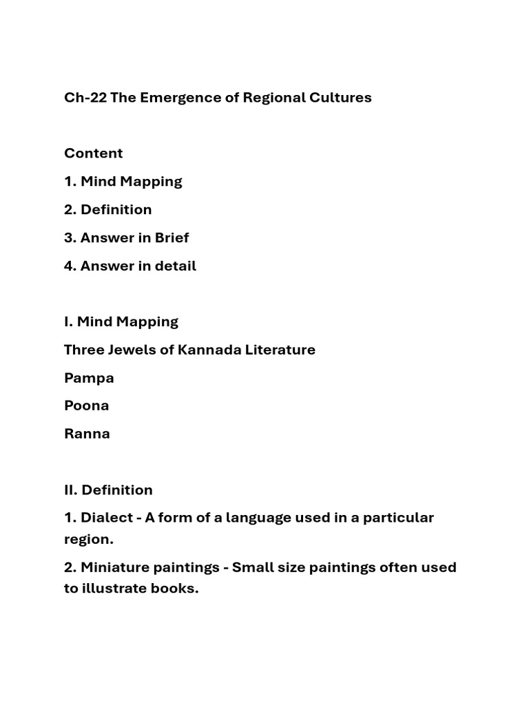 History Ch- The Emergence of Regional Cultures | PDF | Paintings