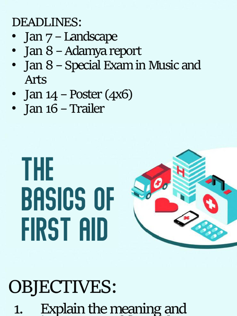 Health - 1 the Basics of First Aid | PDF | First Aid | Medical Specialties