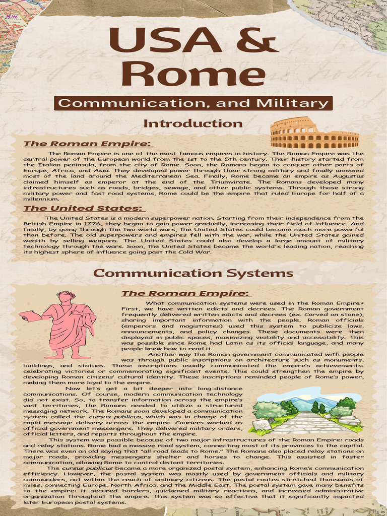 Roman Empire & United States Communication & Military Systems | PDF ...