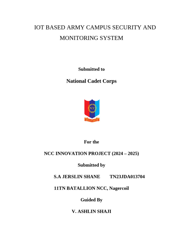 Army Project | PDF | Internet Of Things | Computer Security