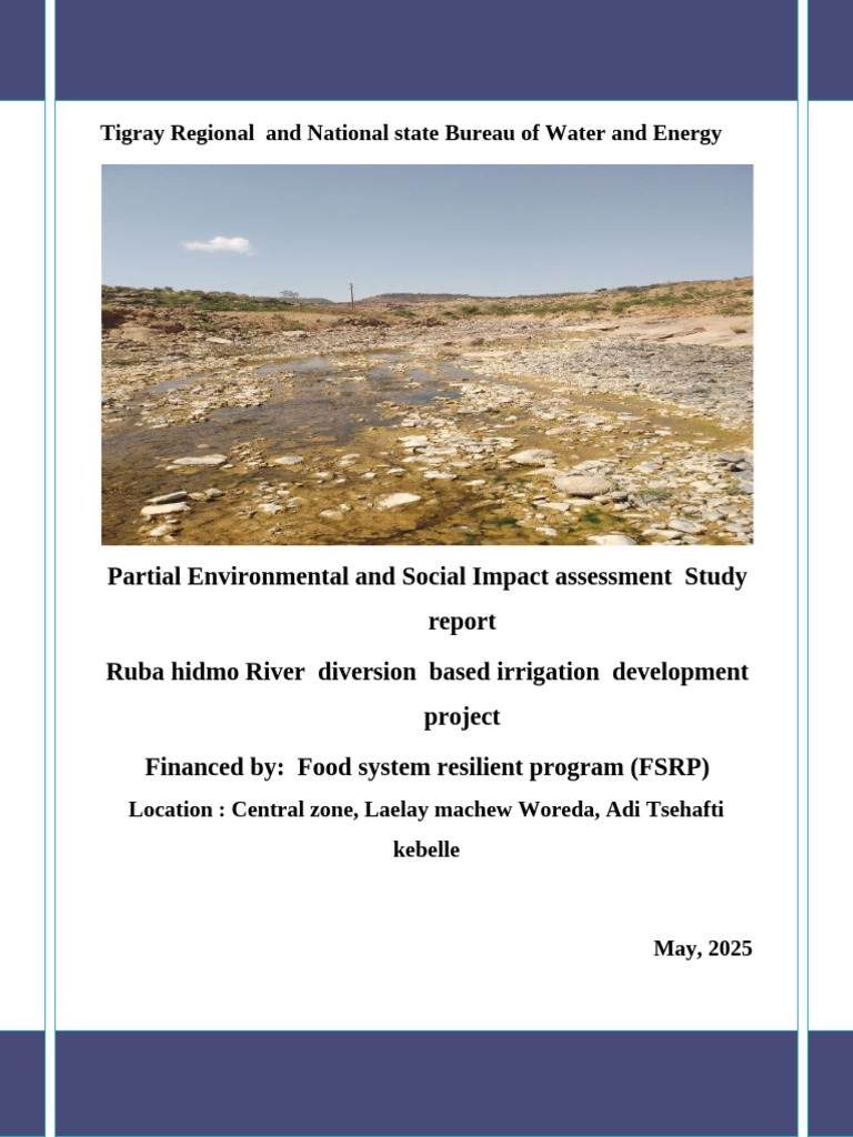 ESIA of Ruba hidmo diversion | PDF | Environmental Impact Assessment ...