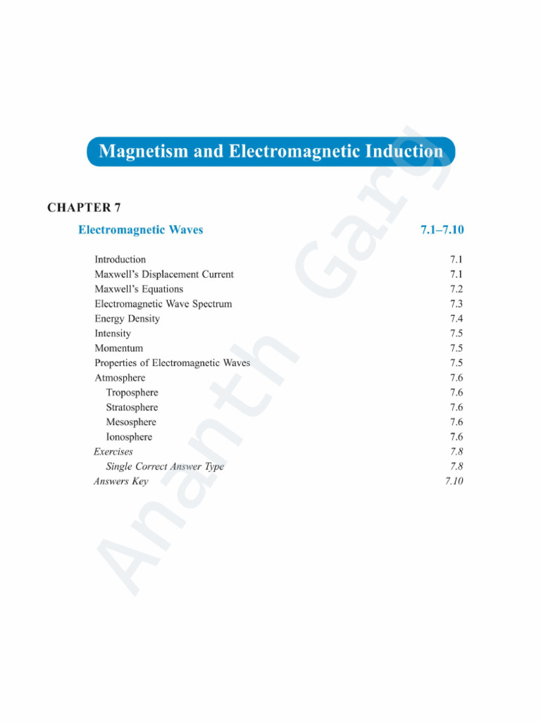 7. Electromagnetic Waves Chapter | PDF