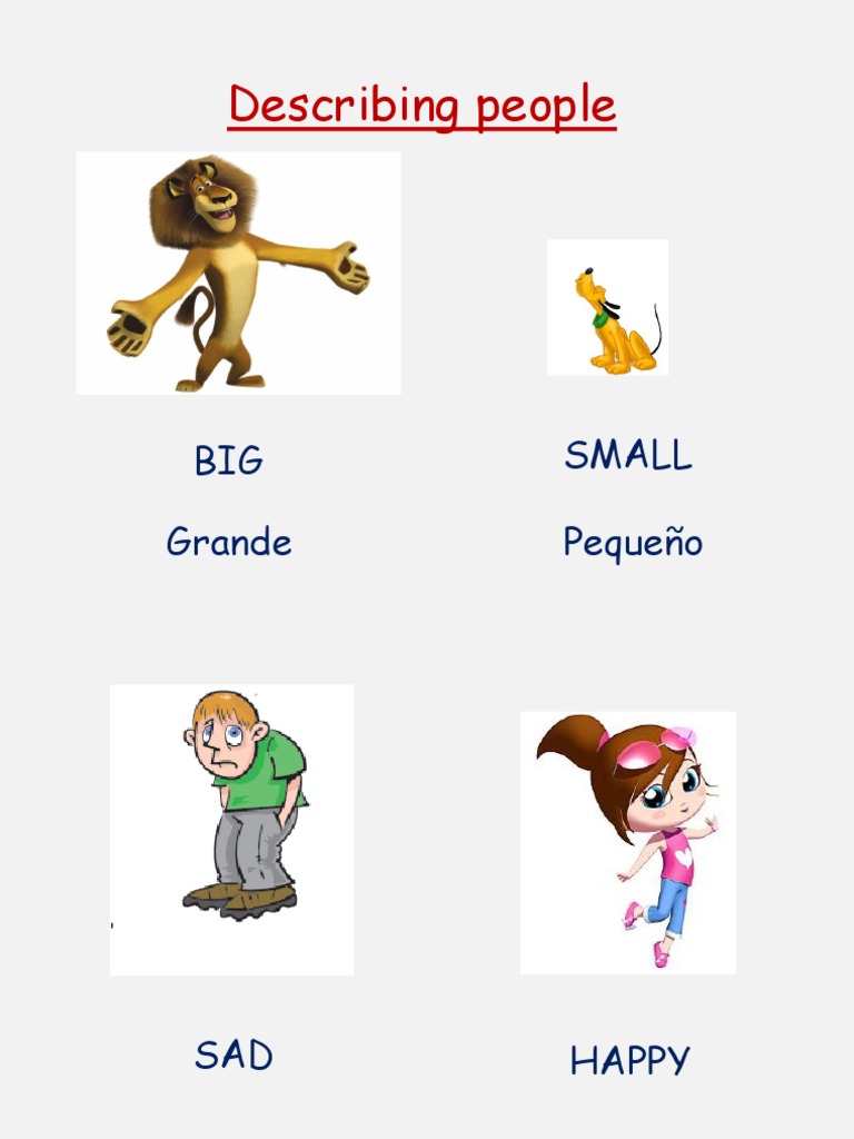 Describing People: Adjectives & Verbs | PDF