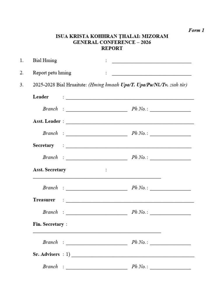 Bial Report Form 2026 | PDF | Chess Theory | Chess