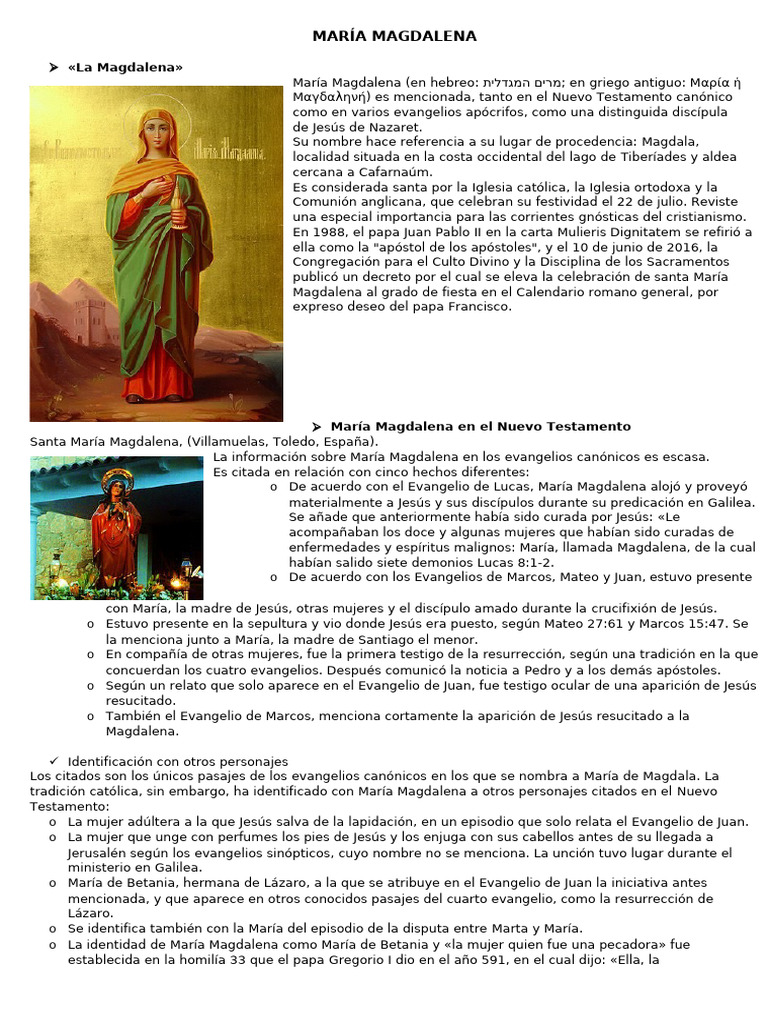 María Magdalena | PDF | María Magdalena | Contenido del Nuevo Testamento