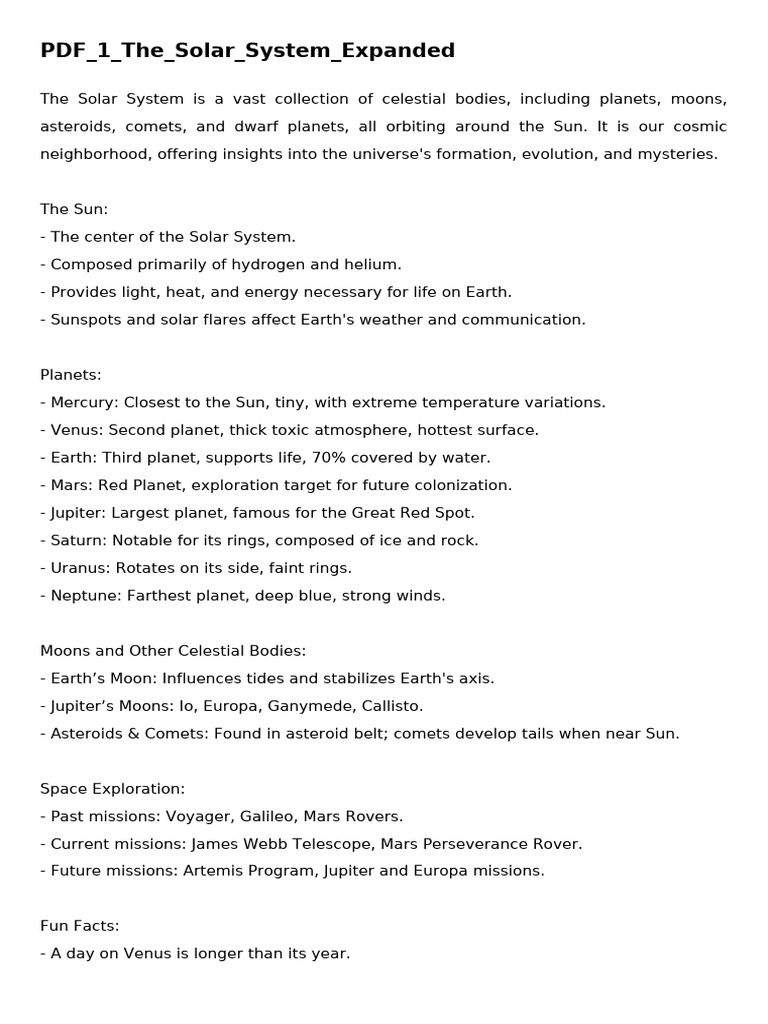 PDF 1 The Solar System Expanded | PDF