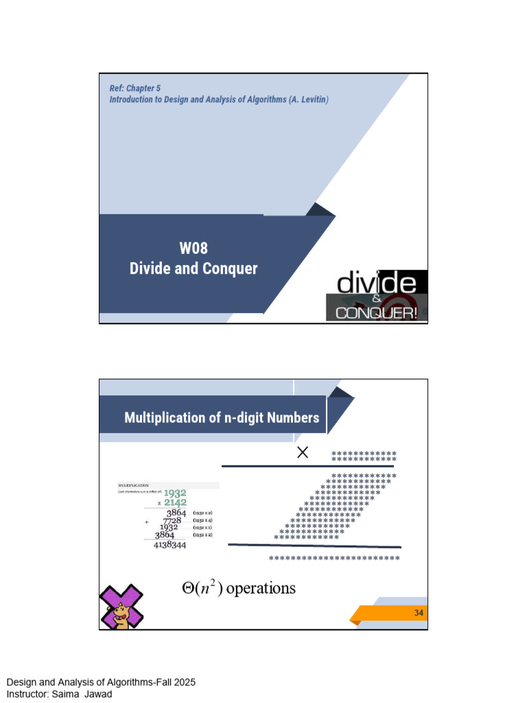 W08 Divide and Conquer Lecture 15 22102025 102641am | PDF ...